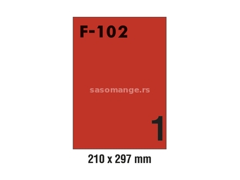 Etikete ILK 210x297mm pk100L Fornax F-102 crvene