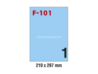 Etikete ILK 210x297mm pk100L Fornax F-101 plave