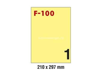 Etikete ILK 210x297mm pk100L Fornax F-100 žute