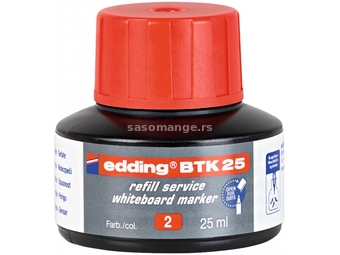 Refil za marker za belu tablu BTK 25, 25ml Edding crvena