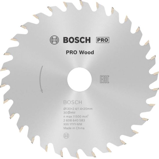 Bosch PRO Wood list kružne testere 130x2.4x20 mm 30z ATB max 11.500 o/min (2608640583)