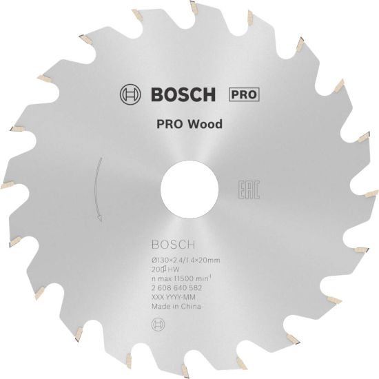 Bosch PRO Wood list kružne testere 130x2.4x20 mm 20z ATB max 11.500 o/min (2608640582)