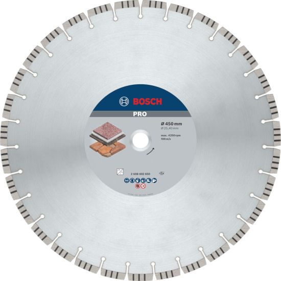 Bosch dijamantska rezna ploča Best for Stone 450 x 25,40 x 3,8 x 12 mm - 2608602650