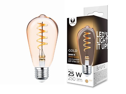Forever LED filament sijalica, ST64, 4W, E27, 2000K, SF