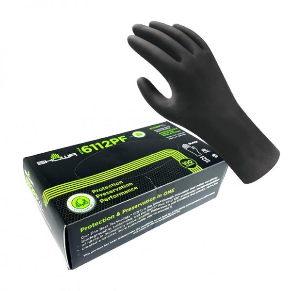 SHOWA 6112PF – jednokratne nitrilne rukavice bez pudera