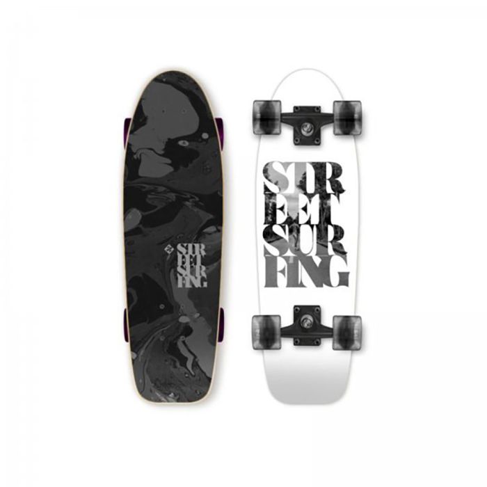 SKATEBOARD STREET SURFING CRUISER KICKTAIL white soul