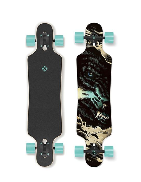 LONGBOARD STREET SURFING CURVE FREERIDE 39 black-blue