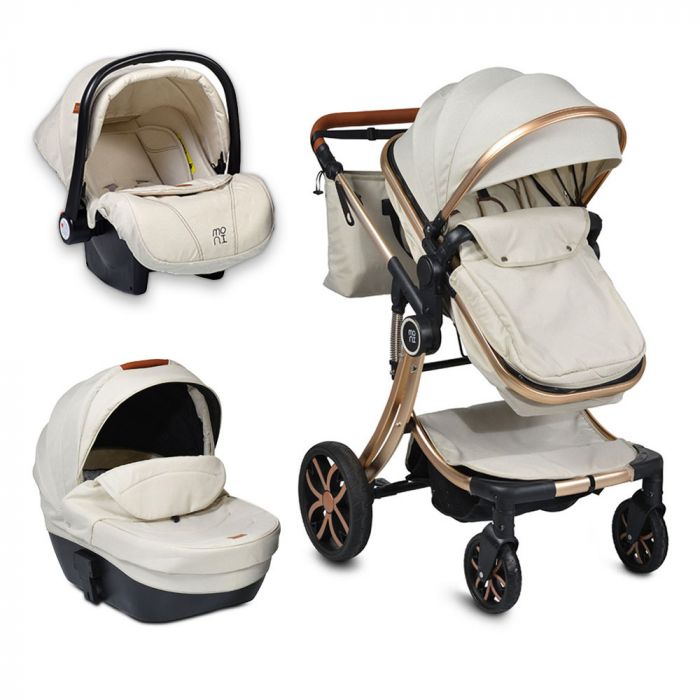 Kolica za bebe Polly Beige set 3 u 1