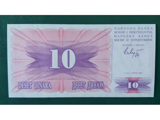 BIH 10 DINARA 1992 UNC