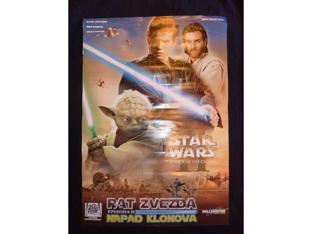 Filmski poster STAR WARS II Napad klonova