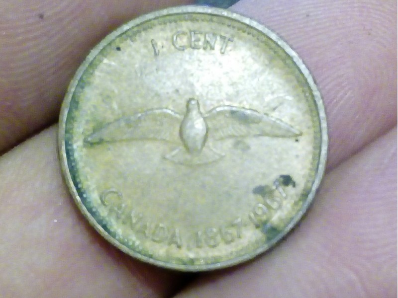 Kanada, 1 cent 1967, jubilarac