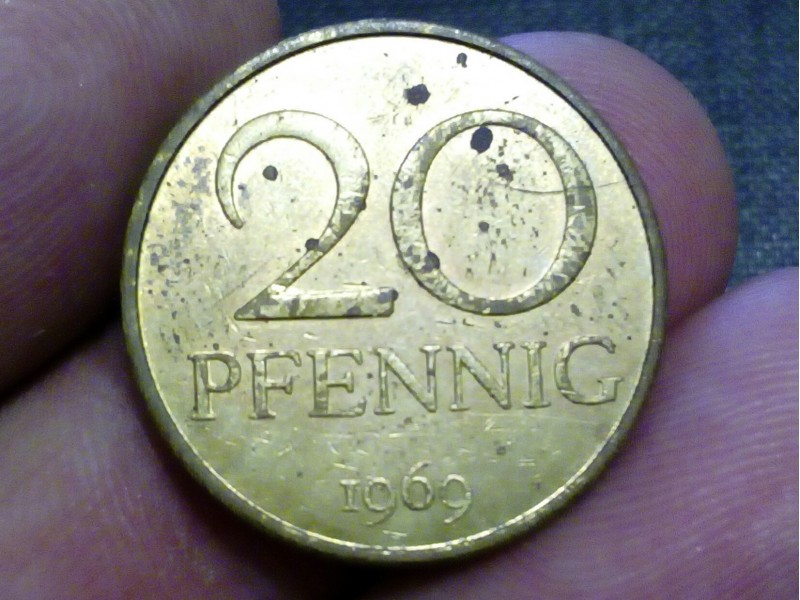 DDR, 20 pfennig 1969