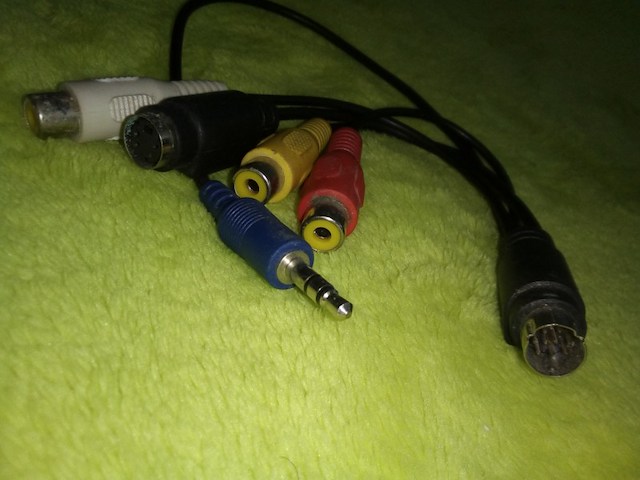 Kabel Adapter S-Video 9 pin to S-Video 4pin + 3xRCA
