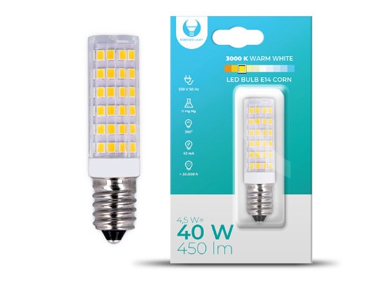 Forever LED sijalica, E14 corn, 4,5W, 3000K, 450lm