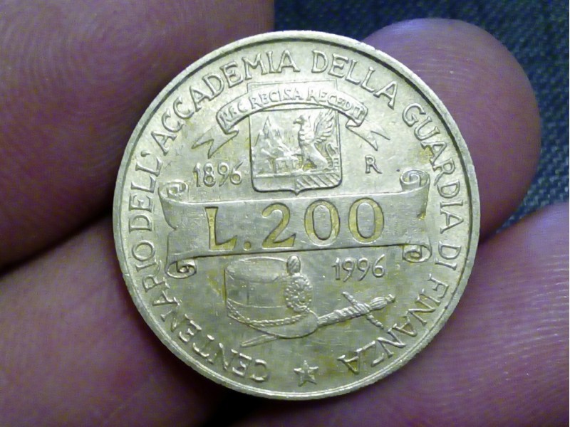 Italija, 200 lira 1996, jubilarac