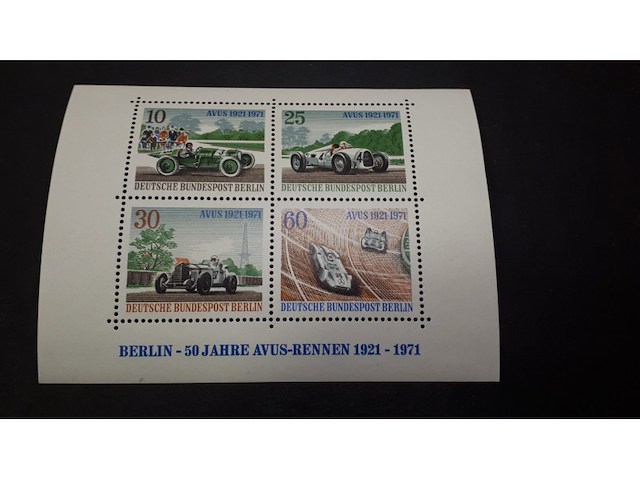 Auto trke - 50 god AVUS - Berlin 1971. ** Blok