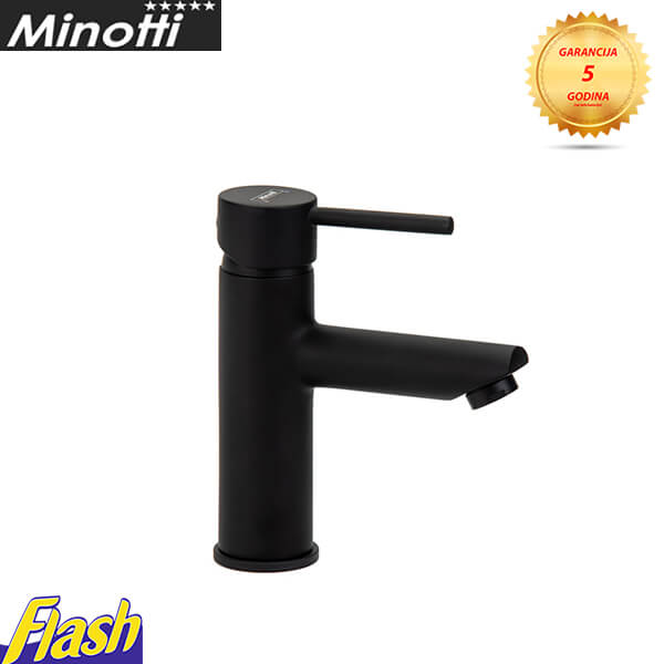Jednoručna slavina za lavabo – Minotti TUBO (crna) – 6112B