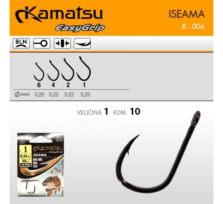 Kamatsu vezane udice sa trnom Method Feeder-Iseama