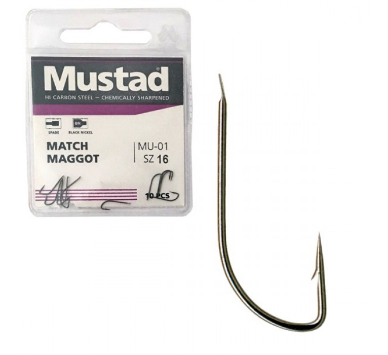 Mustad MU01-90339NP-BN Match Maggot Hooks