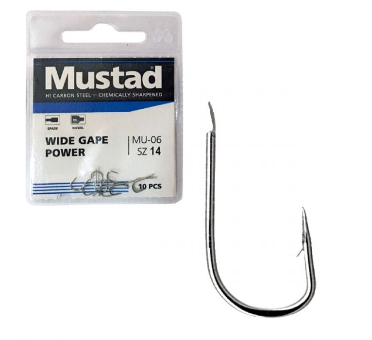 Mustad MU06-60005NP-NI Wide Gape Power