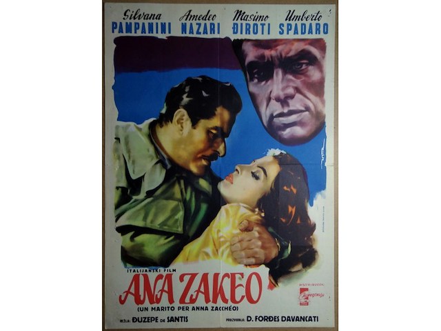 ANA ZAKEO (1953) Silvana Pampanini FILMSKI PLAKAT