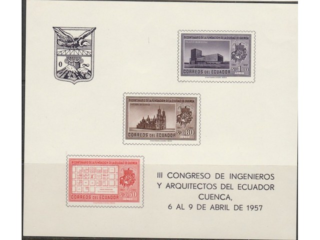 Ekvador / Blok / 1957