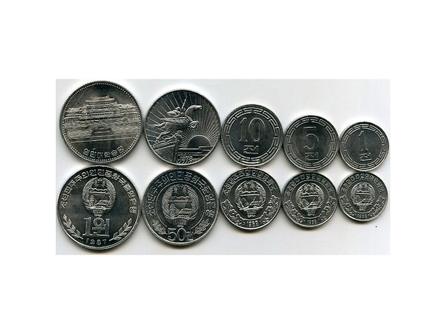 Severna Koreja 1959/87. UNC set kovanica