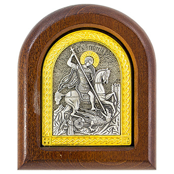 Ikona Sveti Đorđe pozlaćena 11x9cm