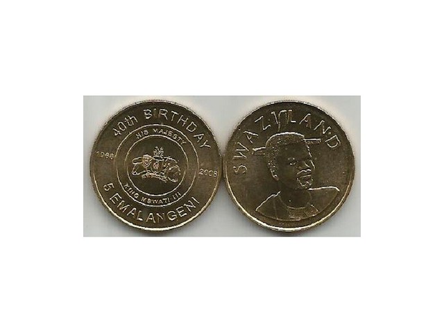 Swaziland 5 emalangeni 2008. UNC