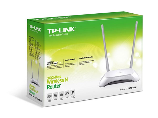 TP-Link TL-WR840N Wireless 300Mbps Router, Atheros chip,MIMO 2x2 (2T2R),