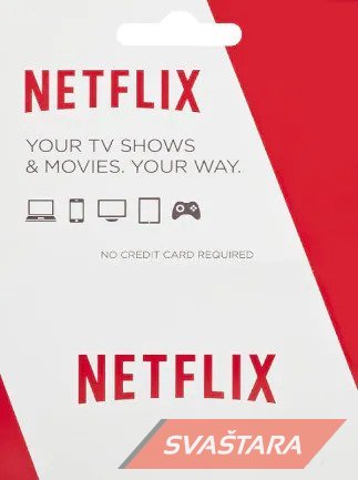Najjeftiniji Netflix Gift kartice od 5 / 25 / 50$