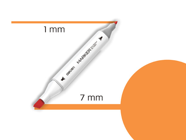 DELI Marker Twin 70801 Art&sketch 23 orange