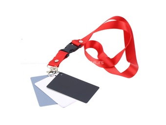 3in1 White Black Grey Balance Cards with Neck Strap