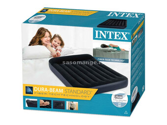 Intex 64148 Dura-Beam Standard Classic Krevet Na Naduvavanje 137x191x25 cm Sa Električnom Pumpom ...