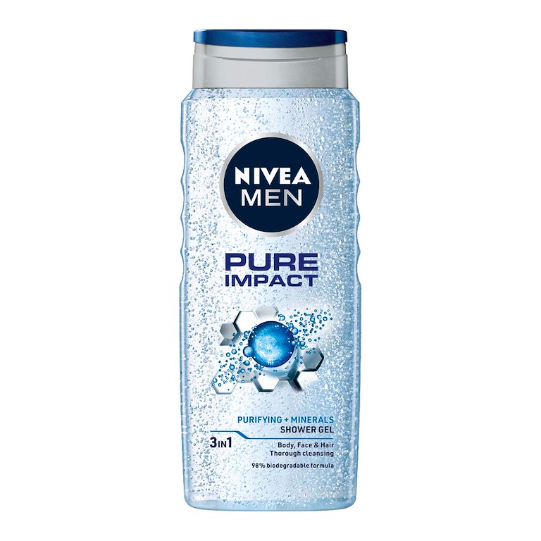 Nivea gel za tuširanje pure impact 500ml