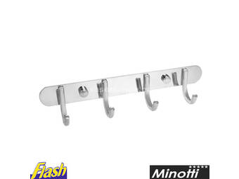 Držač sa 4 kuke fiksni, inox - Minotti - WT5153-4