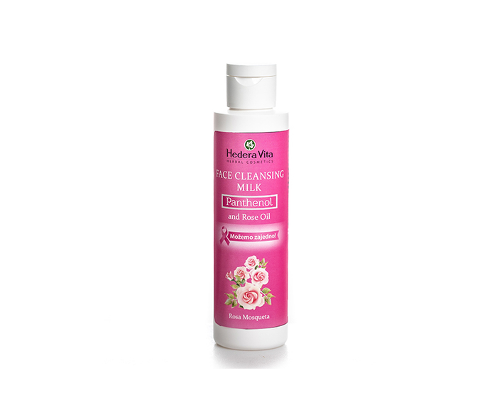 Mleko za čišćenje lica sa pantenolom i uljem ruže, 150ml