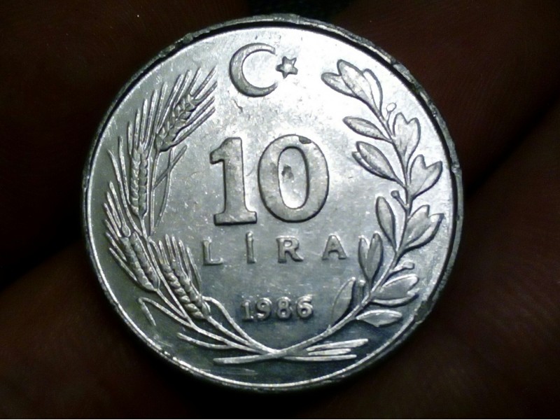 Turska, 10 lira 1986