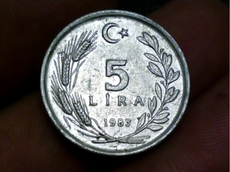 Turska, 5 lira 1983