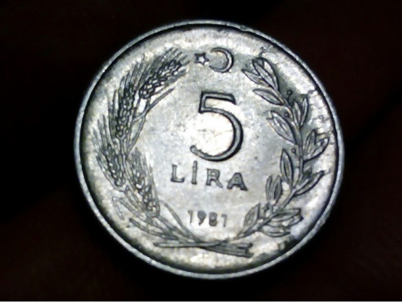 Turska, 5 lira 1981