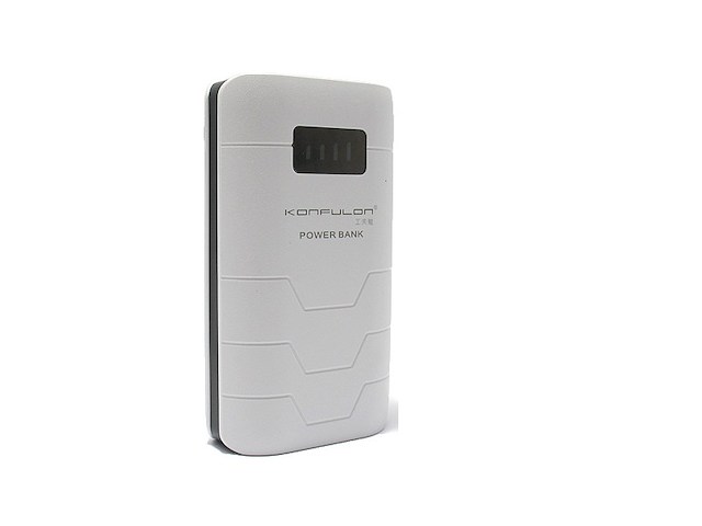 Power Bank KONFULON 9000mAh CAPSULE LED 4u1 belo-crni