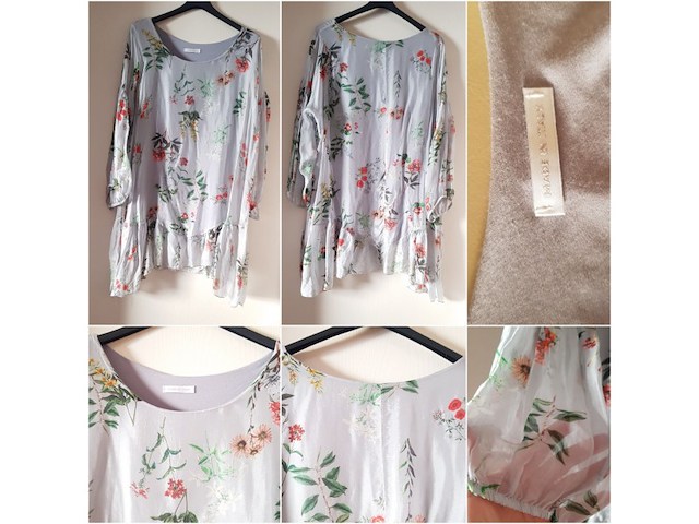 Italijanska svilena haljina/ tunika, floral print