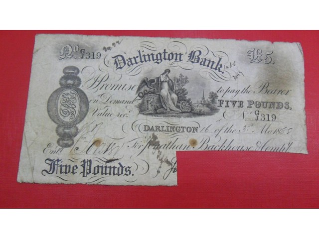 Engleska-England 5 Pounds 1897, P6666, eR
