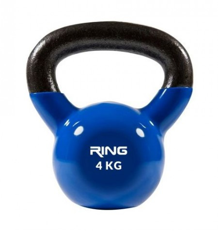 Ring kettlebell 4kg metal vinyl RX DB2174-4 blue