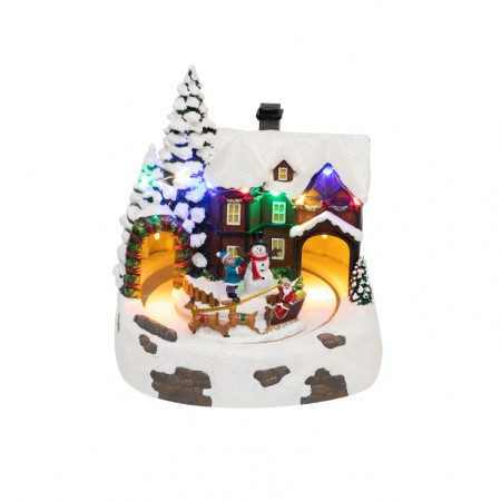Home svetleća LED diorama "snežna koliba" ( DRM15 )