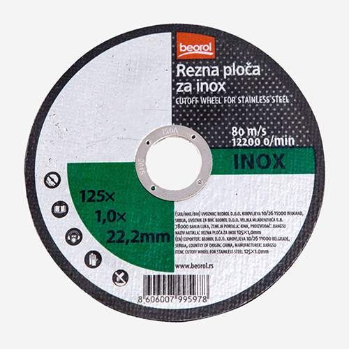 Rezna ploča za INOX 125x1