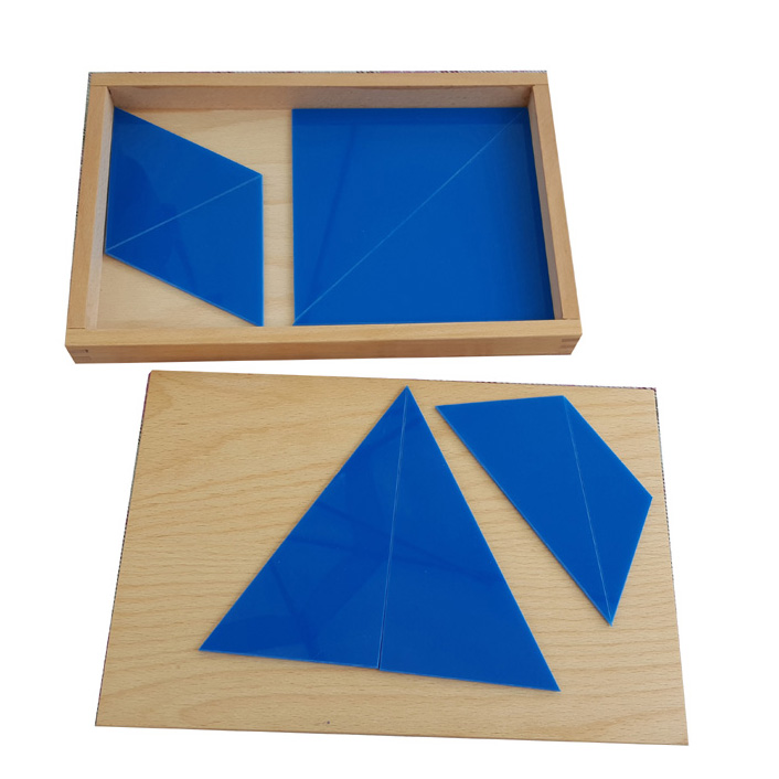 Kutija sa geometrijskim plavim ravnima-pravougaonik 4+
