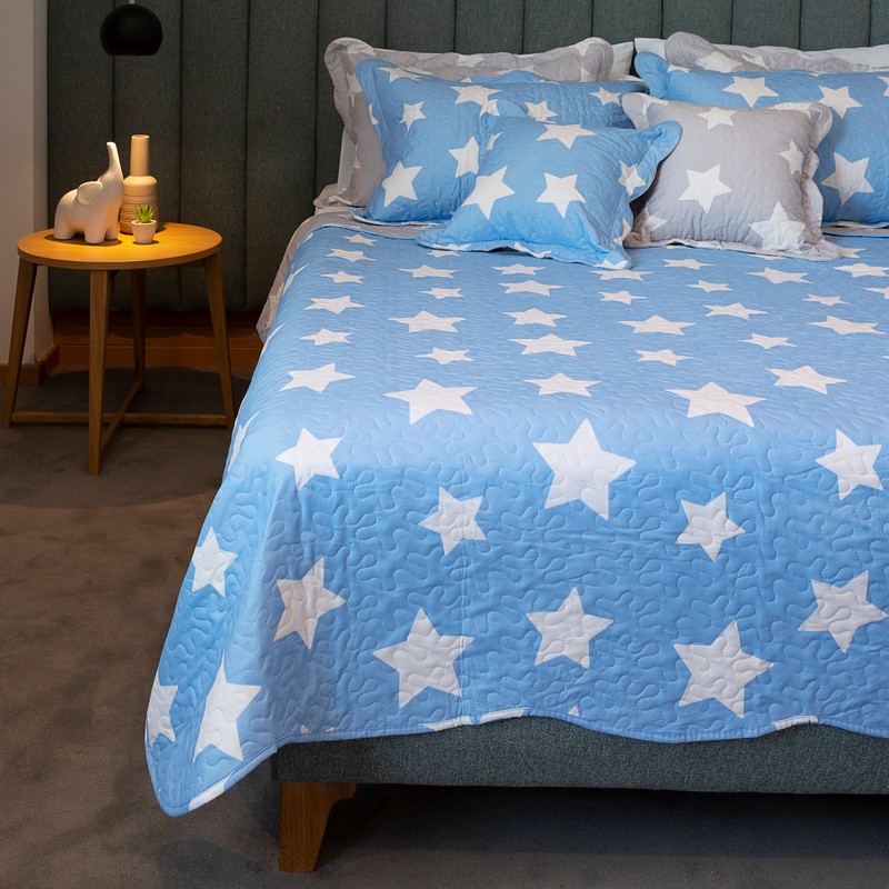 Štepana jastučnica IVA MICROSOFT 40x40 STARS BLUE