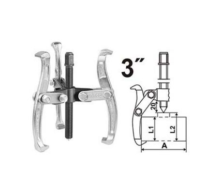 Ingco izvlakač trokraki 4″ 3000kg HGP08033