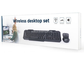 KBS-WM-02 Gembird Gejmerska tastatura US + bezicni mis USB